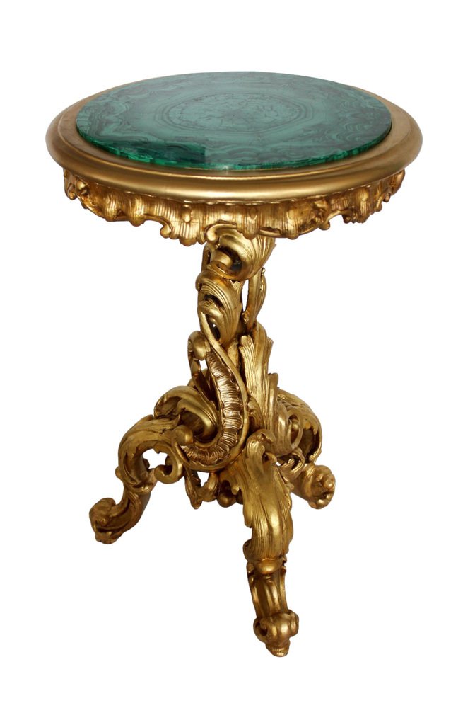 Rococo Table with Malachite Surface, 18th Century for sale at Pamono