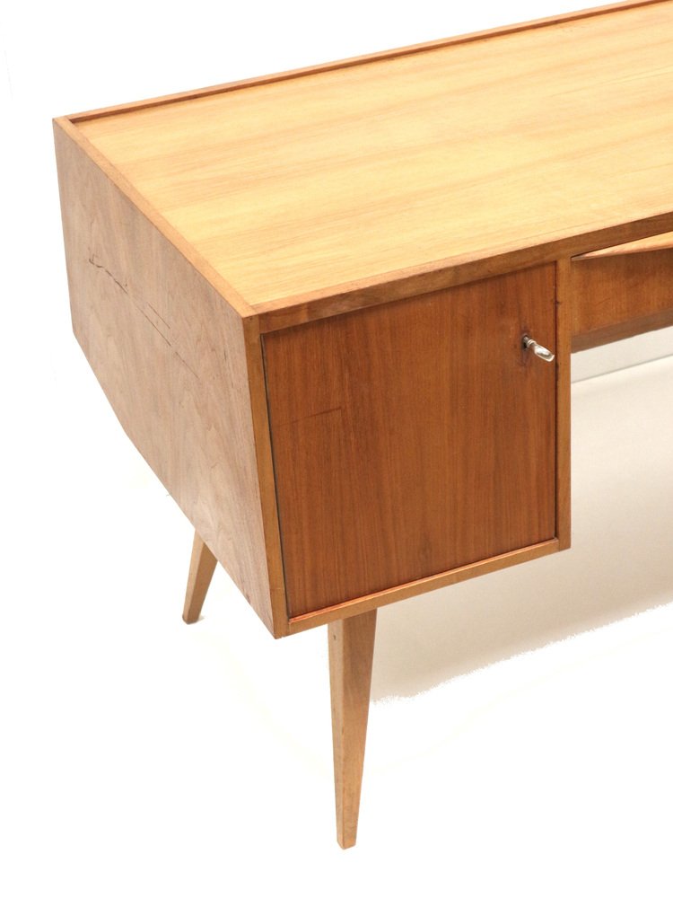 Large Vintage Desk with Slanted Legs, 1960s for sale at Pamono