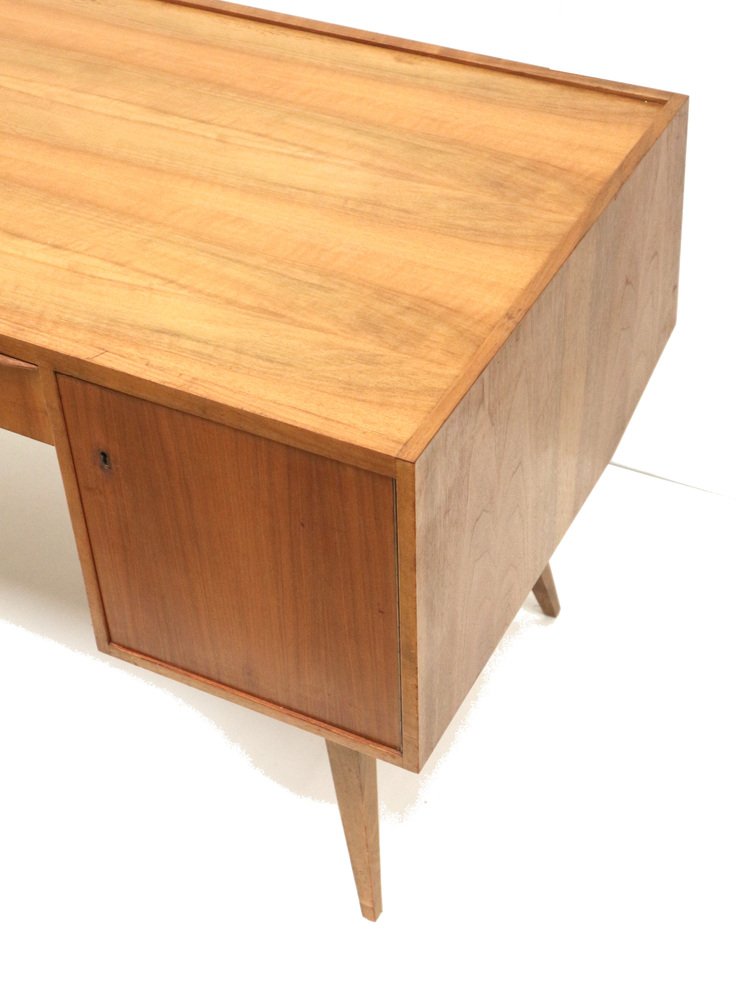 Large Vintage Desk with Slanted Legs, 1960s for sale at Pamono