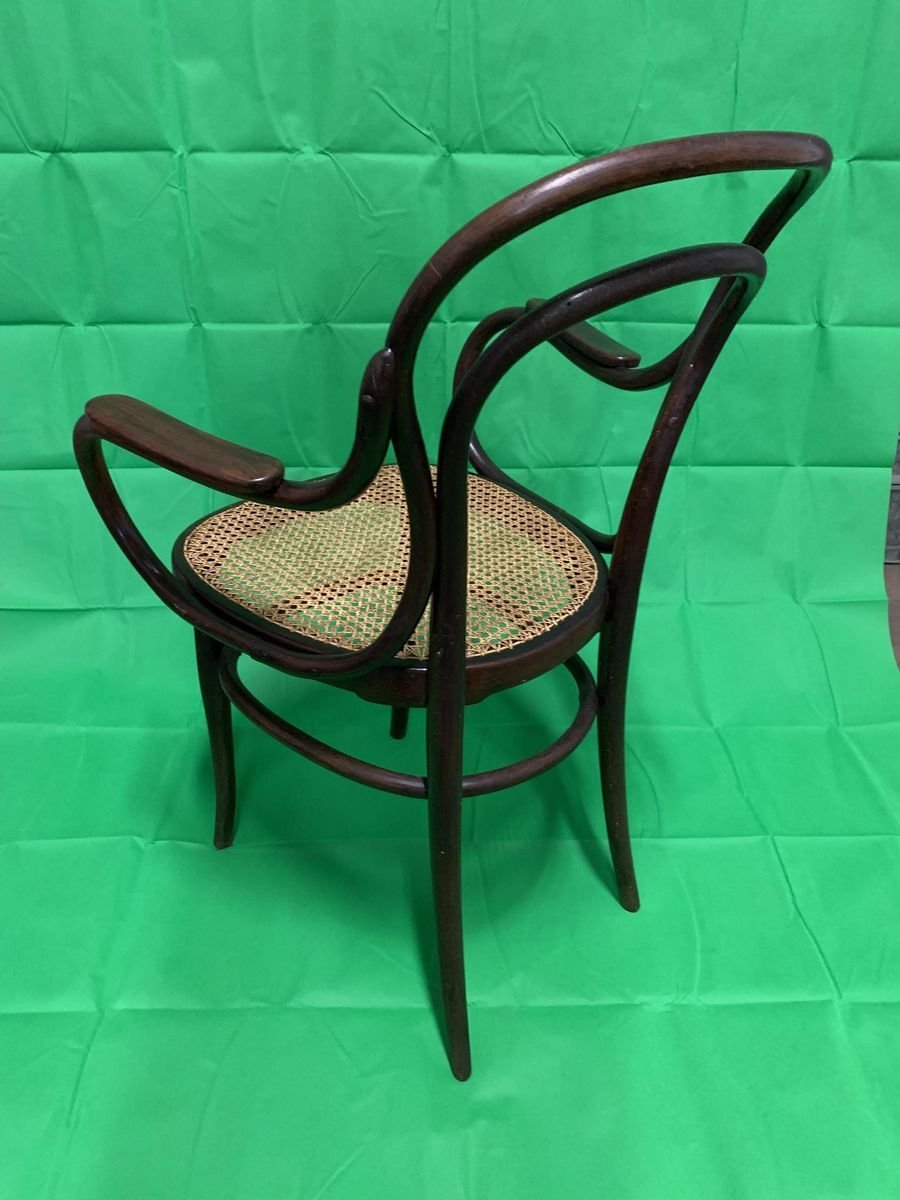Sessel aus Buche & Wiener Stroh von Michael Thonet für Thonet, Österreich, Ende des 19 ...