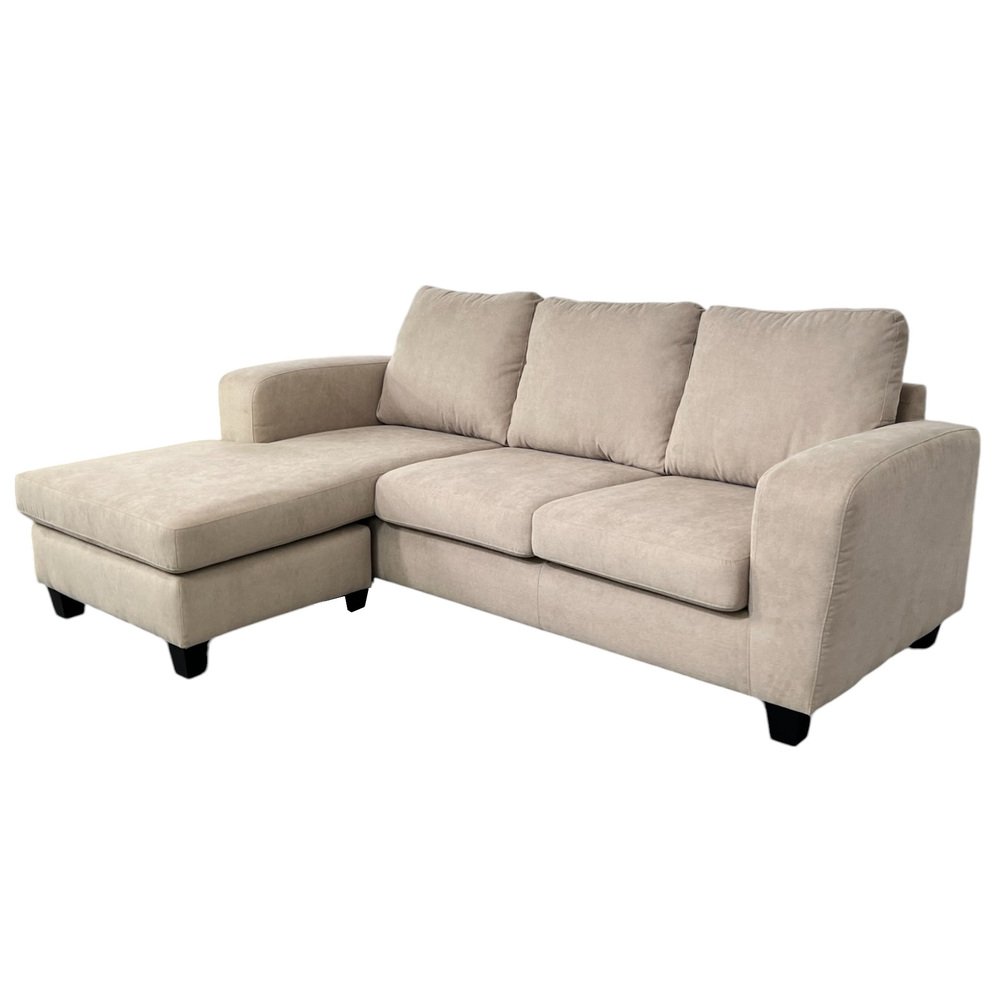 Reversible Corner Sofa in Beige Fabric for sale at Pamono