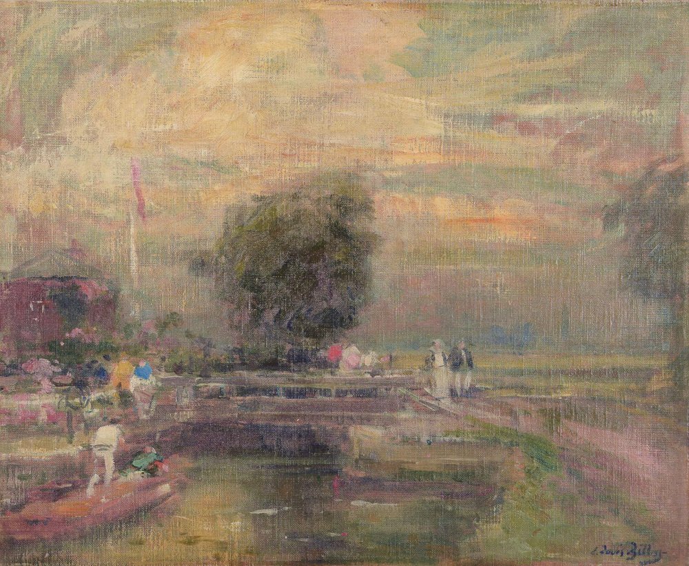 Eugène-Louis Gillot, Scene of Rural Life, Oil on Canvas, Framed for ...