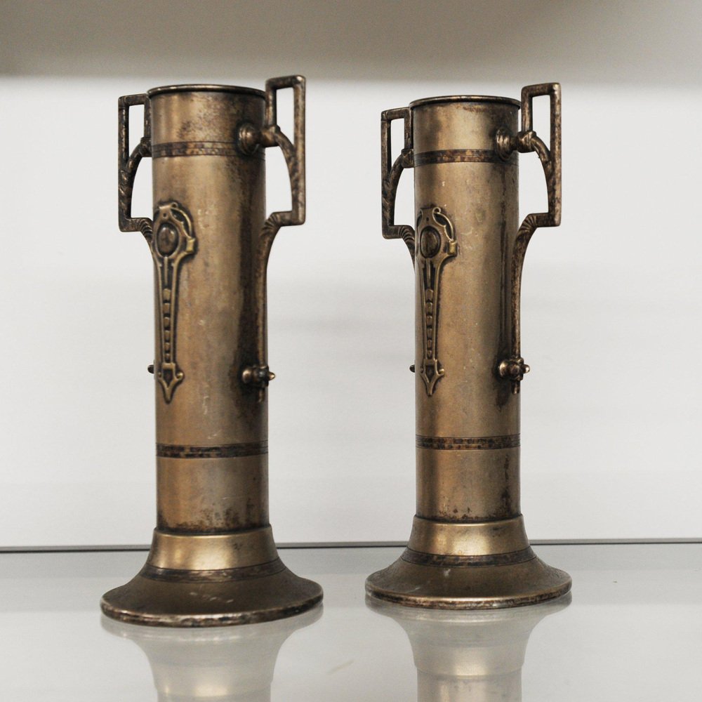 Art Nouveau Vases attributed to Beldray England, 1900s, Set of 2 for ...