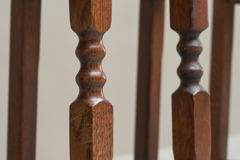 Vintage Art Deco Bar Stools in Oak and Rush, 1920s, Set of 4 for sale ...