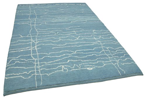 Blue Moroccan Rug, 2000s for sale at Pamono