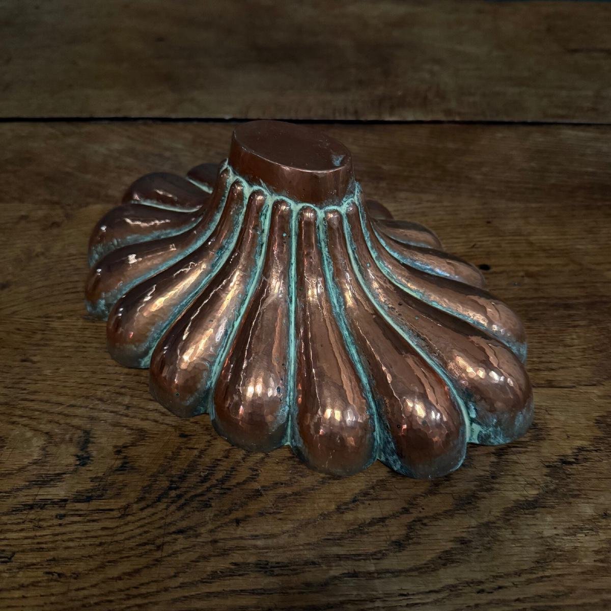 Fluted Copper Cake Mold, 19th Century for sale at Pamono