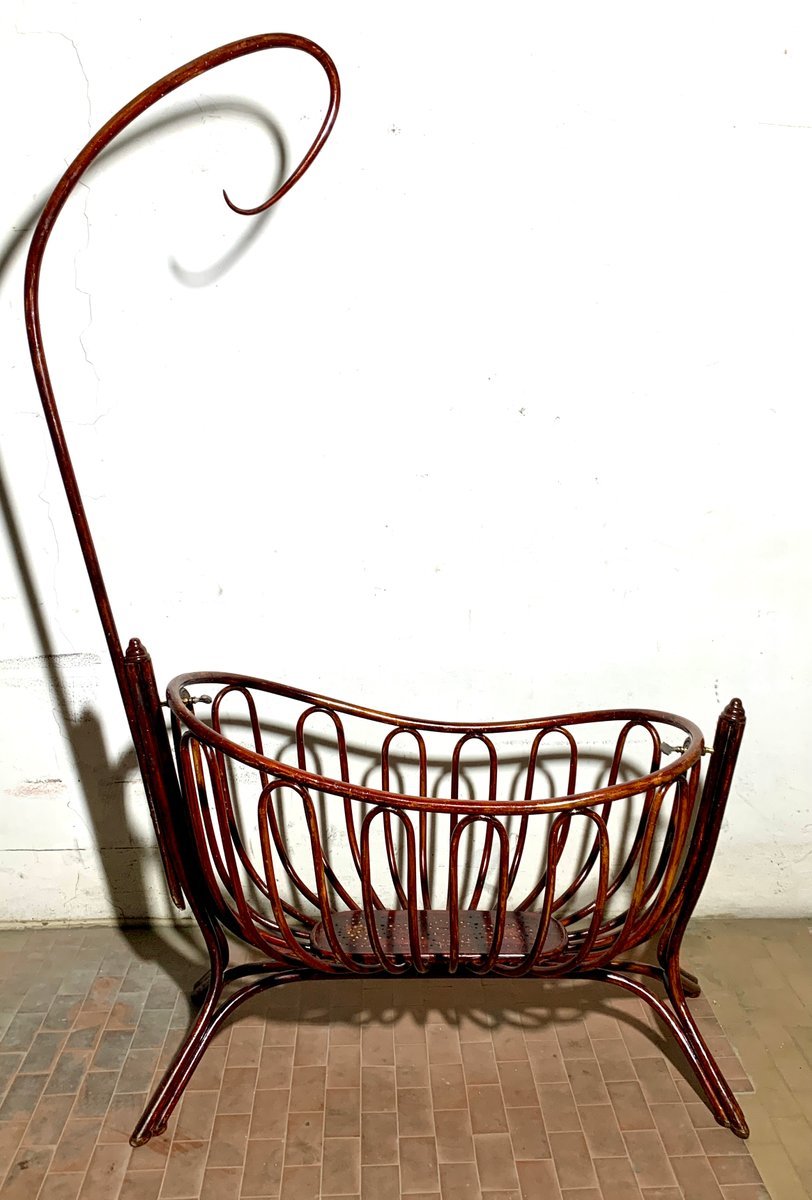 No. 2 Rocking Cradle with Curtain Arm by Michael Thonet for Thonet ...