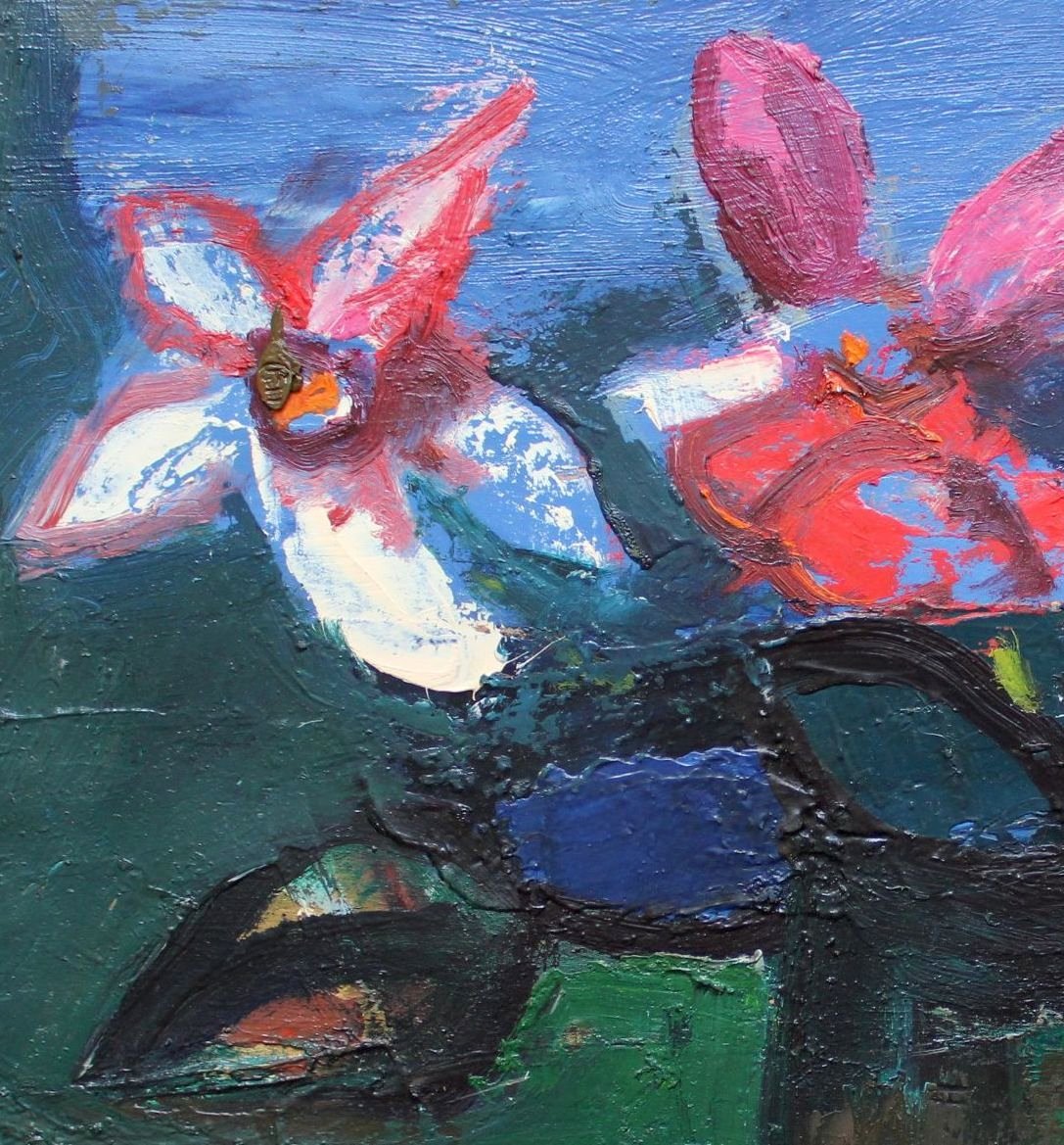 Aleksandrs Rodin, Flowers, 1993, Oil Painting for sale at Pamono