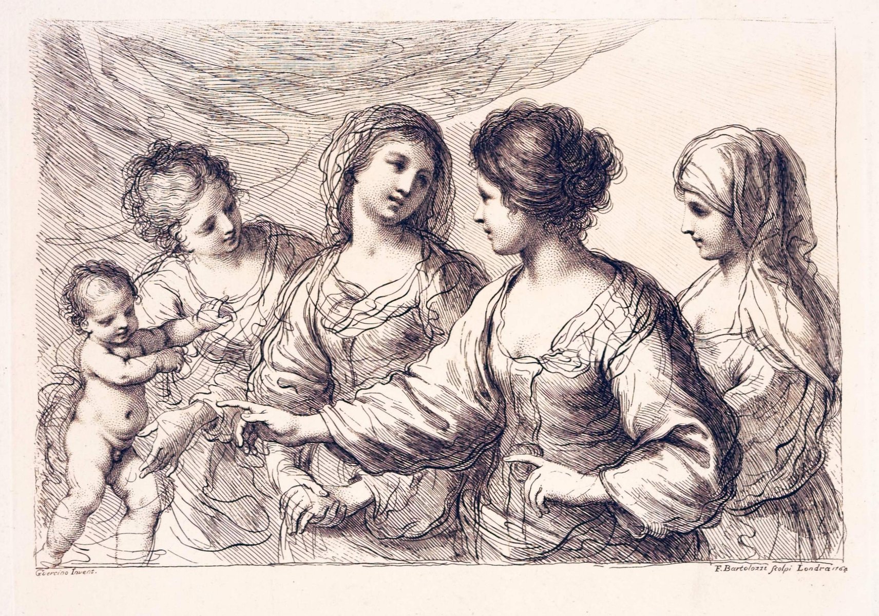 Francesco Bartolozzi, Mythological Scene with Four Young Women and ...