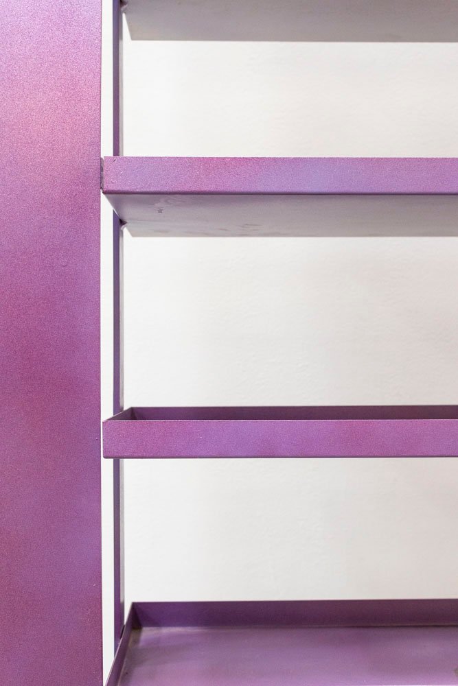 Purple Metal Bookcase from CMP&P Milano for sale at Pamono