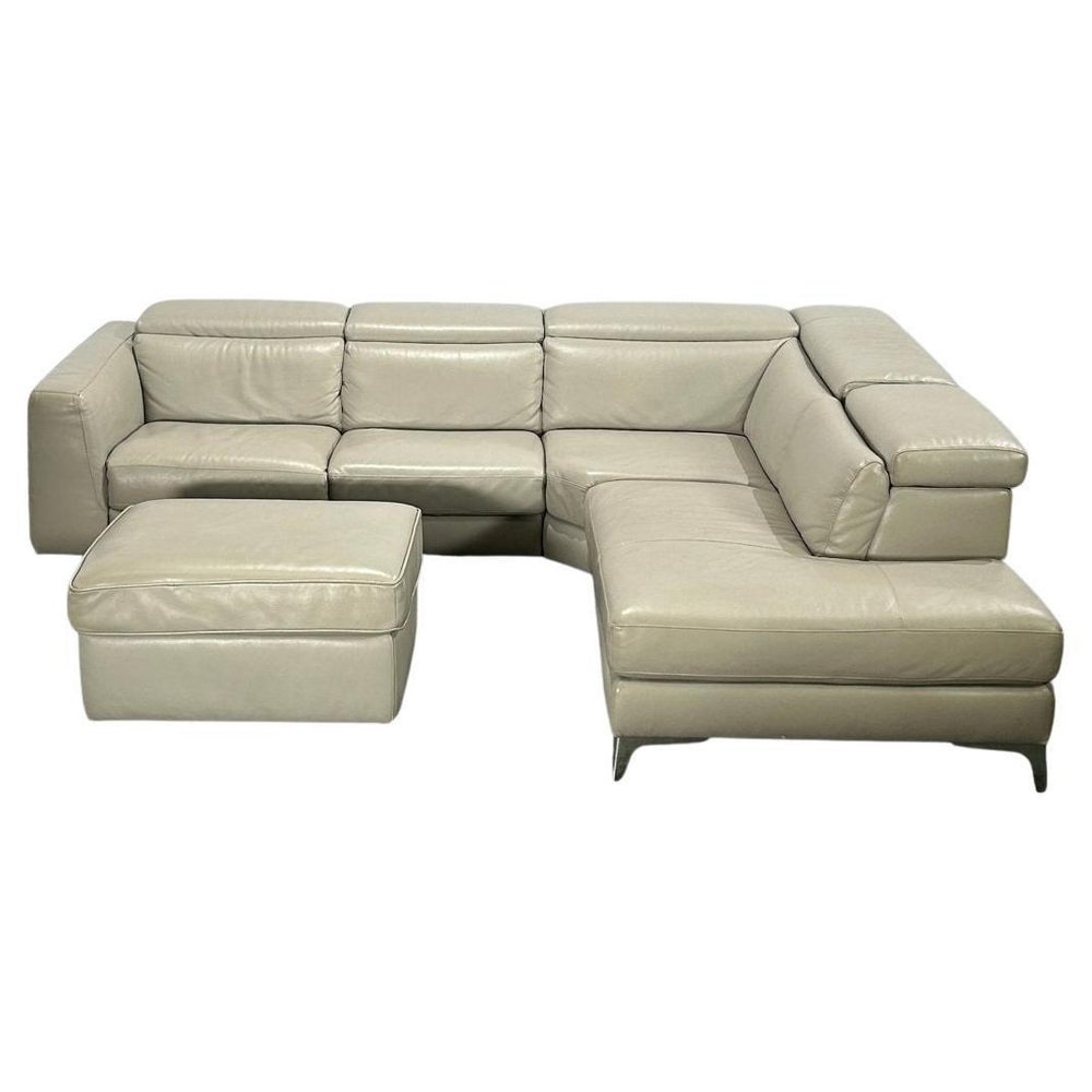 Pensiero Electric Recliner Corner Sofa and Ottoman by Natuzzi Editions ...