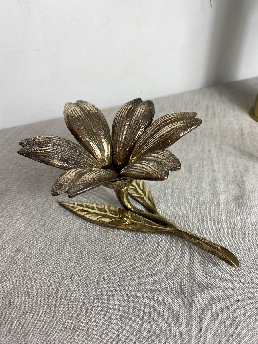 Bronze Lotus Flower Ashtray with Removable Petals, 1960s for sale at Pamono