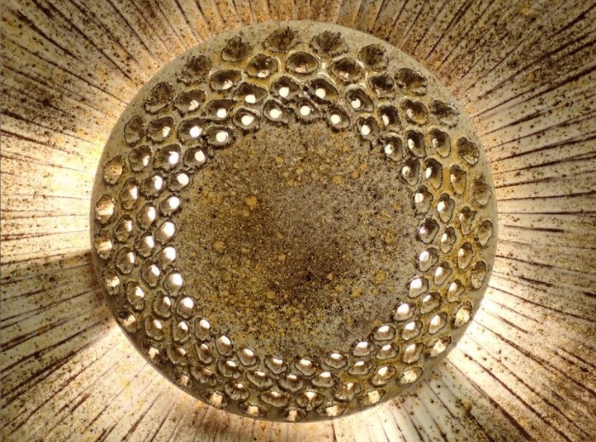 Danish Ceramic Eclipse Wall Light from Sejer Keramik, 1960s for sale at Pamono