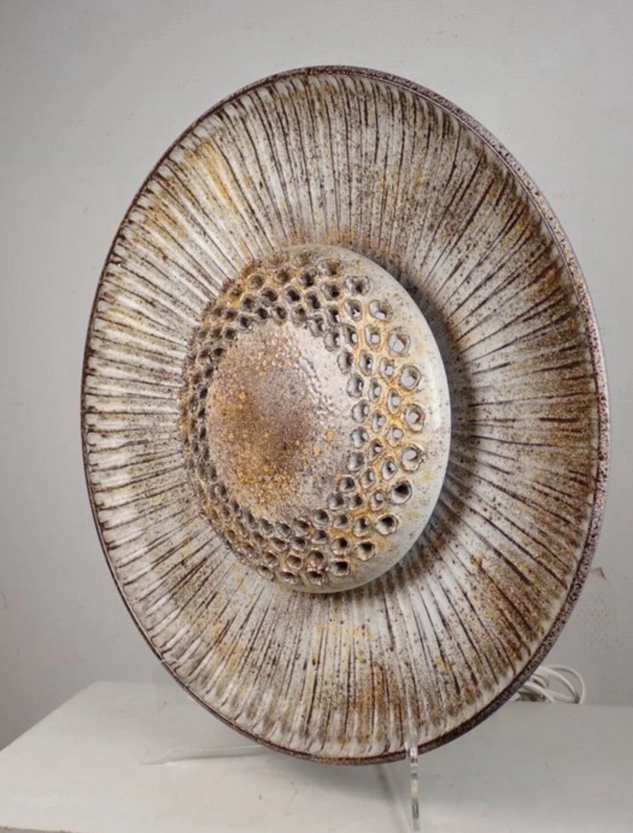 Danish Ceramic Eclipse Wall Light from Sejer Keramik, 1960s for sale at Pamono