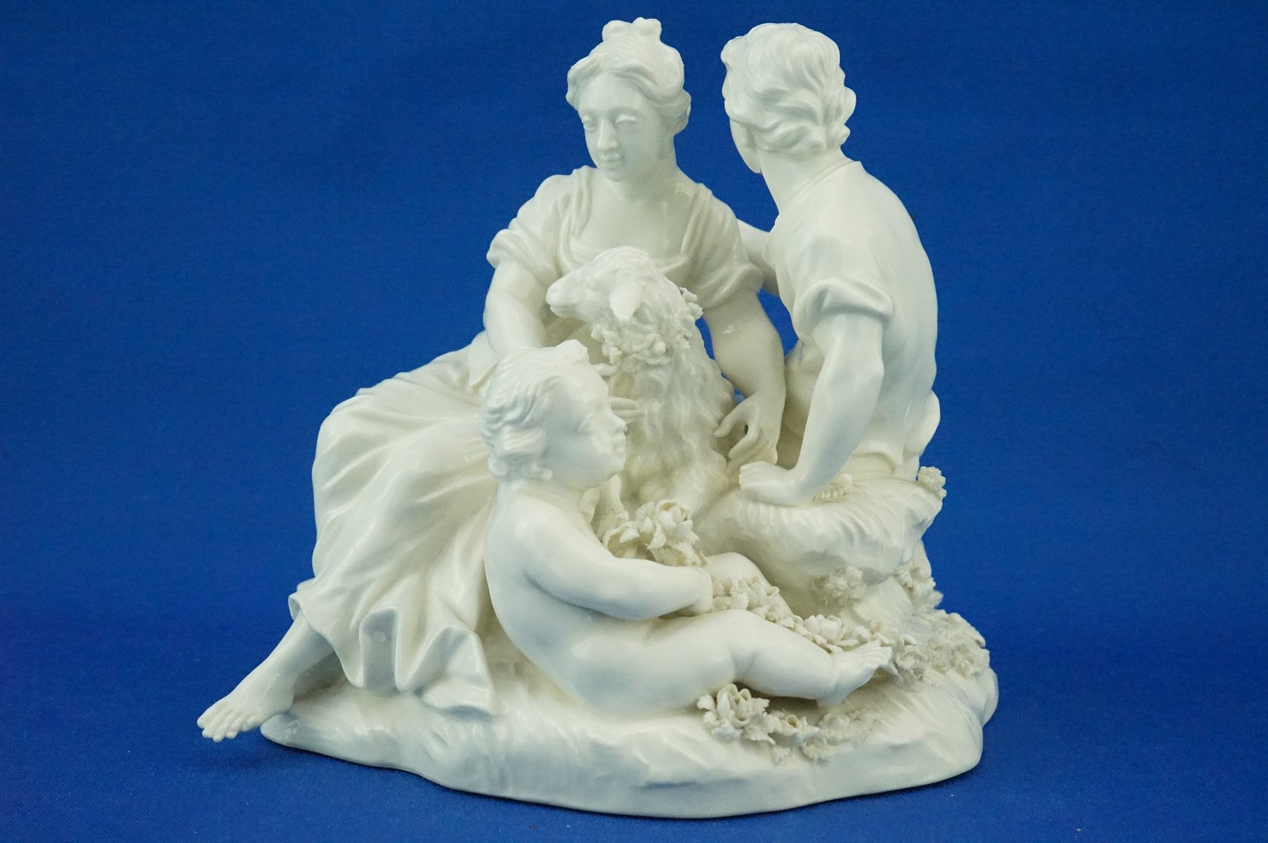 20th Century Porcelain Frankenthal Sculpture Group of Lady, Dandy ...