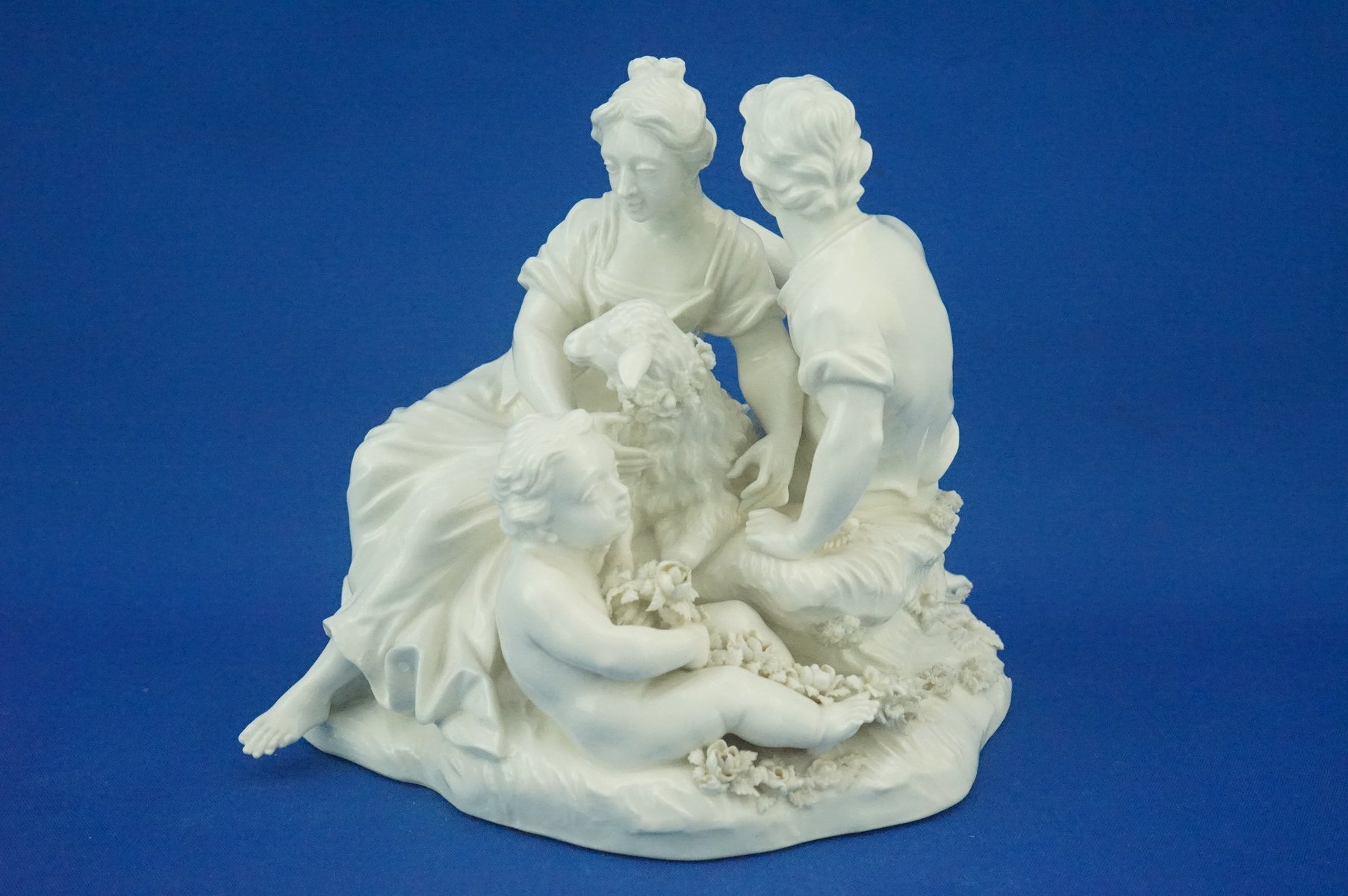 20th Century Porcelain Frankenthal Sculpture Group of Lady, Dandy ...