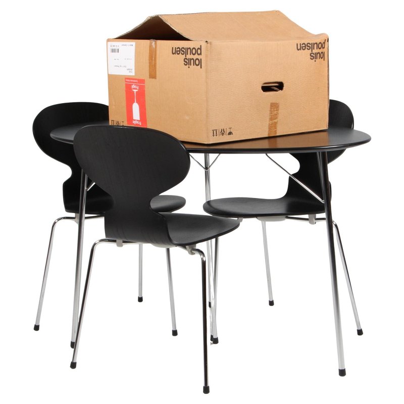 Egg Shaped Dining Table, Chairs and Lamp Annivesary Edition attributed ...