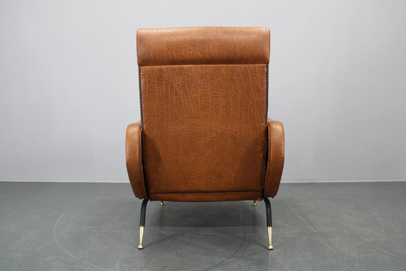 Reclining Lady Lounge Chair in Leatherette attributed to Marco Zanuso ...