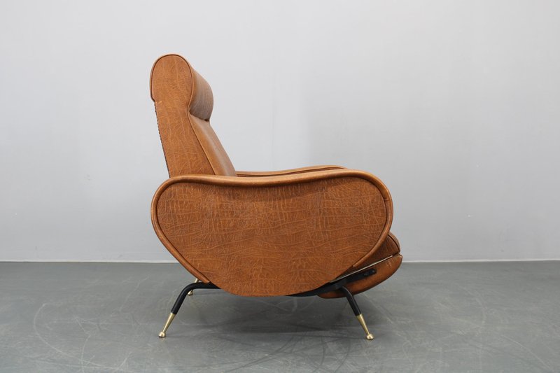 Reclining Lady Lounge Chair in Leatherette attributed to Marco Zanuso ...
