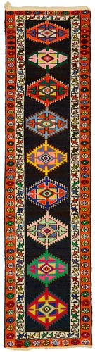 Multicolor Bohemian Runner Rug for sale at Pamono