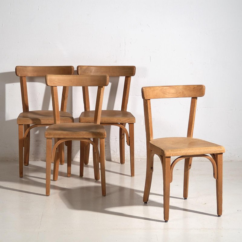 Vintage Viennese Style Chairs, 1940, Set of 4 for sale at Pamono