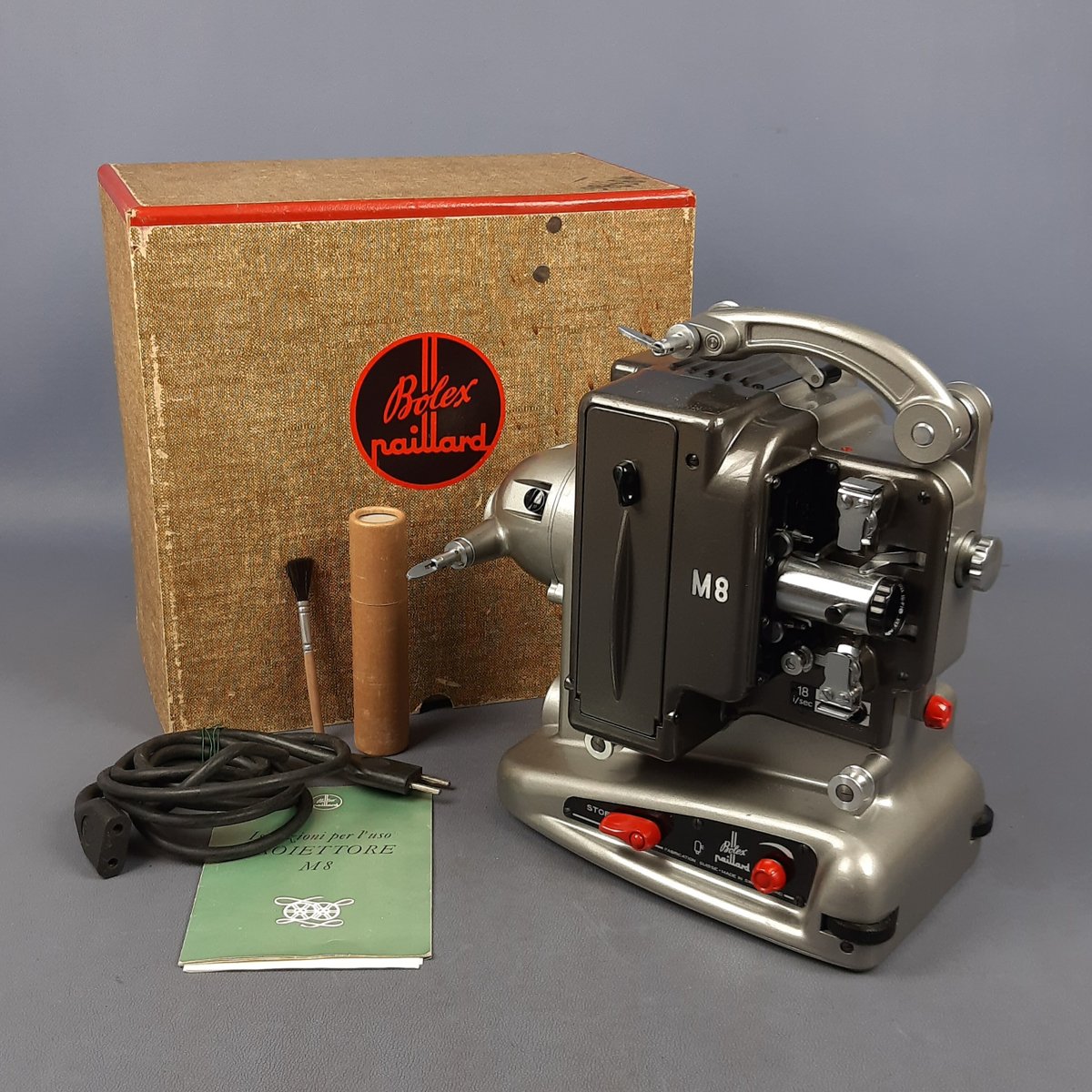 Bolex Paillard M8 Swiss Film Projector with Vintage Box, 1950s for sale ...