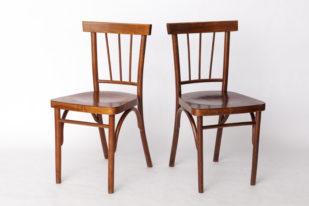 Set of Soviet Dining Chairs in Beech, 1978 for sale at Pamono