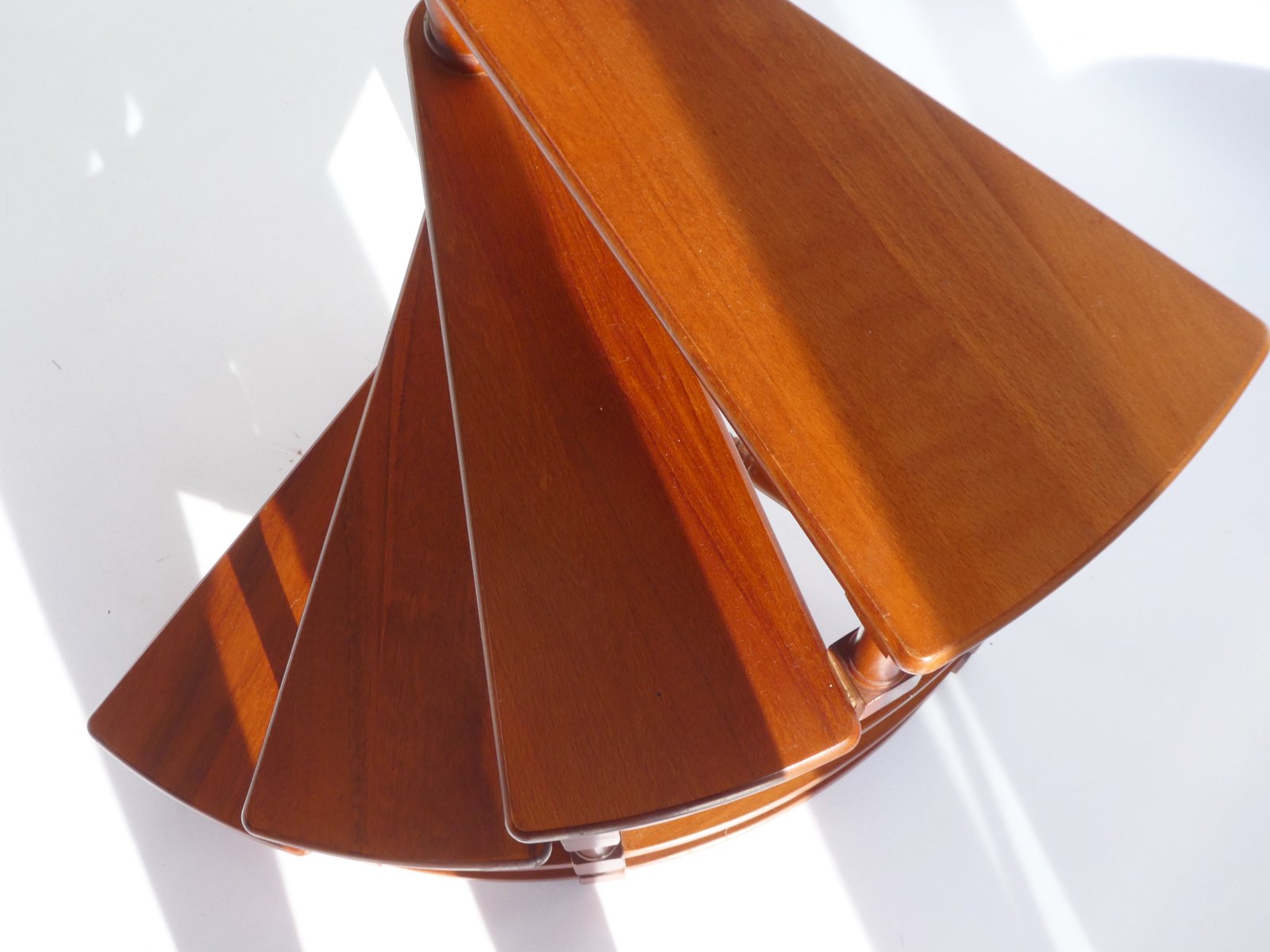 Large Vintage Wooden Library Stairs, 1950s for sale at Pamono