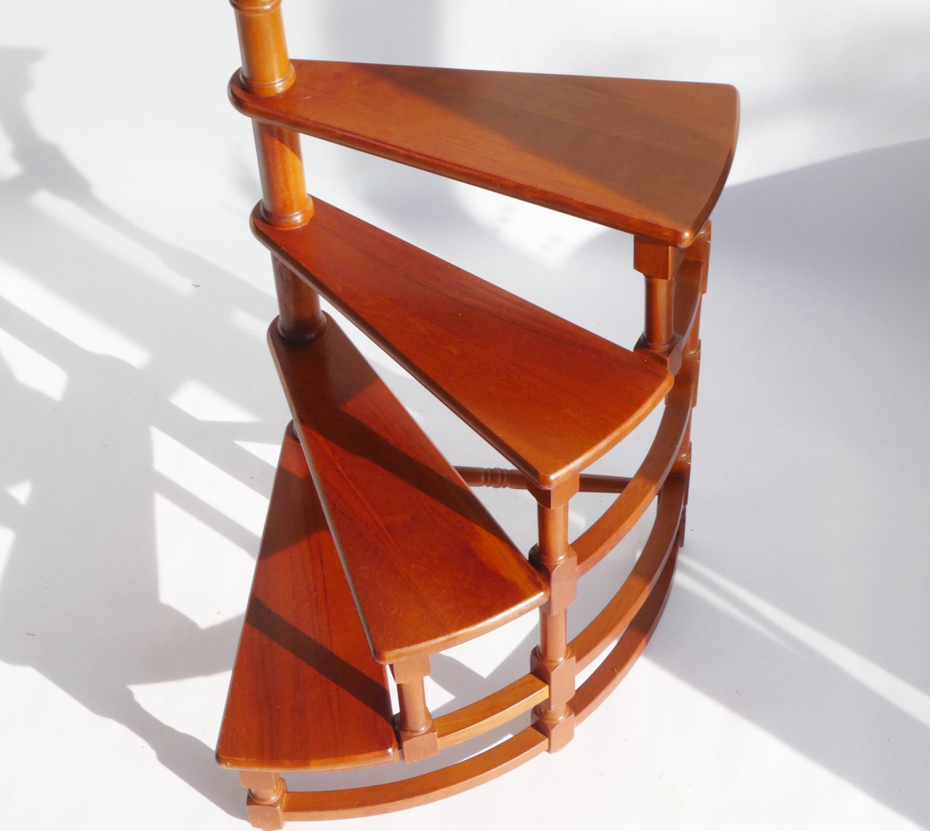 Large Vintage Wooden Library Stairs, 1950s for sale at Pamono