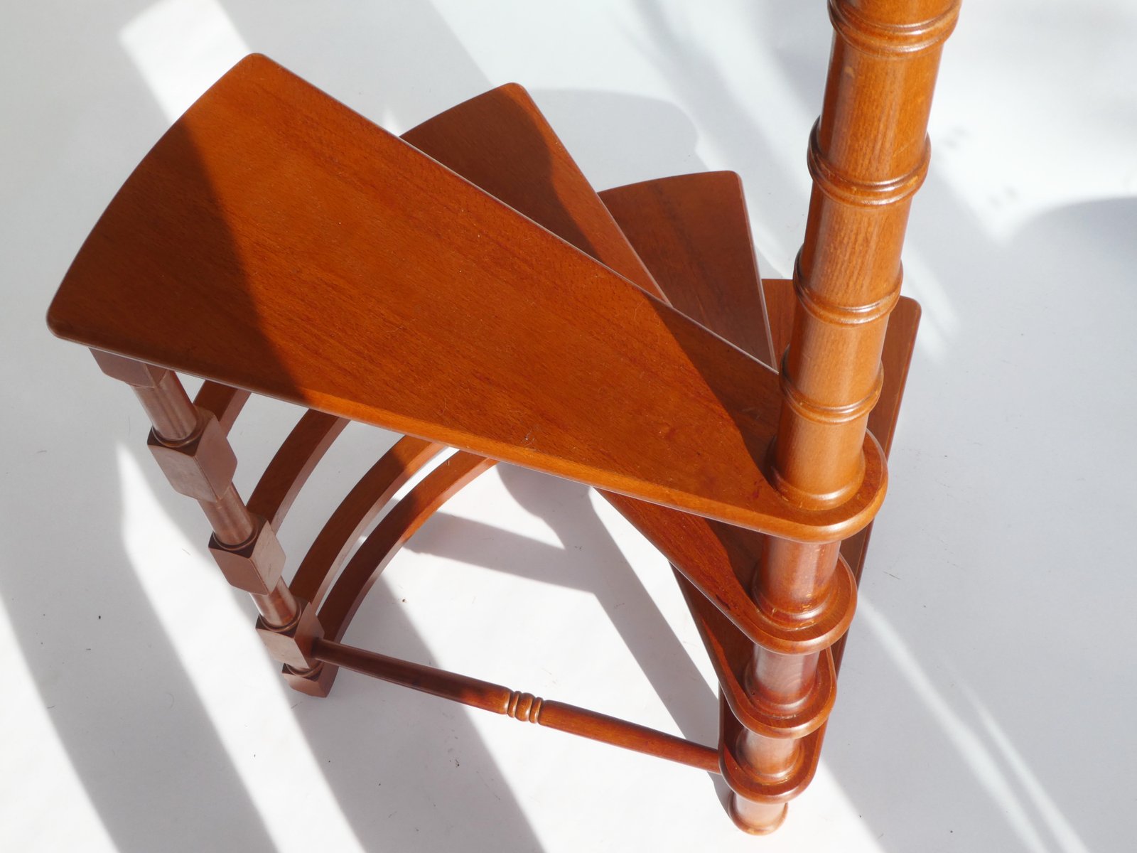 Large Vintage Wooden Library Stairs, 1950s for sale at Pamono