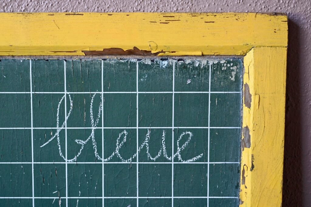 Vintage Wooden Double-Sided Gridded School Board, 1950s for sale at Pamono