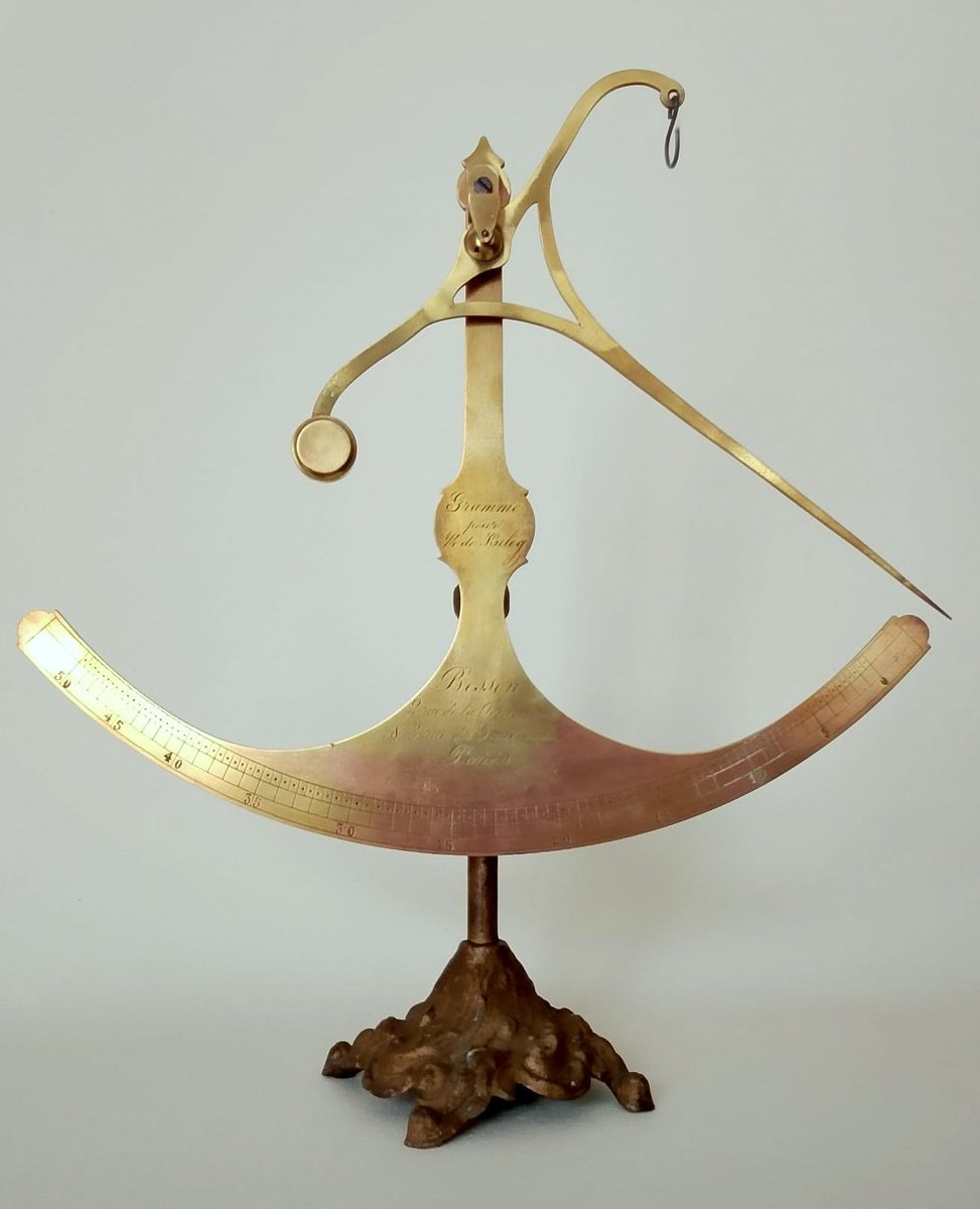 French Brass Fabric Scale, Besson Paris, 1800s for sale at Pamono