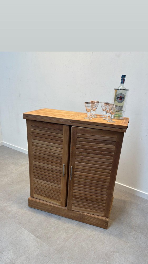 Foldable Outdoor Bar in Teak for sale at Pamono