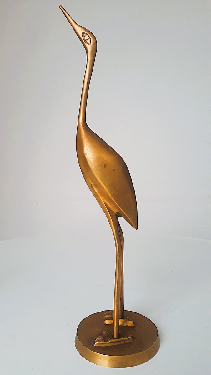 Vintage Crane Figures in Brass and Metal, 1950s, Set of 2 for sale at ...