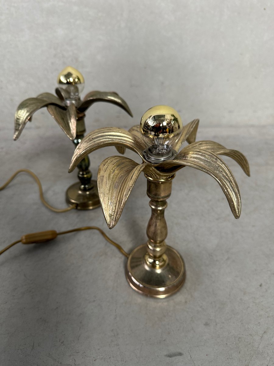 Vintage Palm Table Lamp by Willy Daro for Massive, 1970s for sale at Pamono