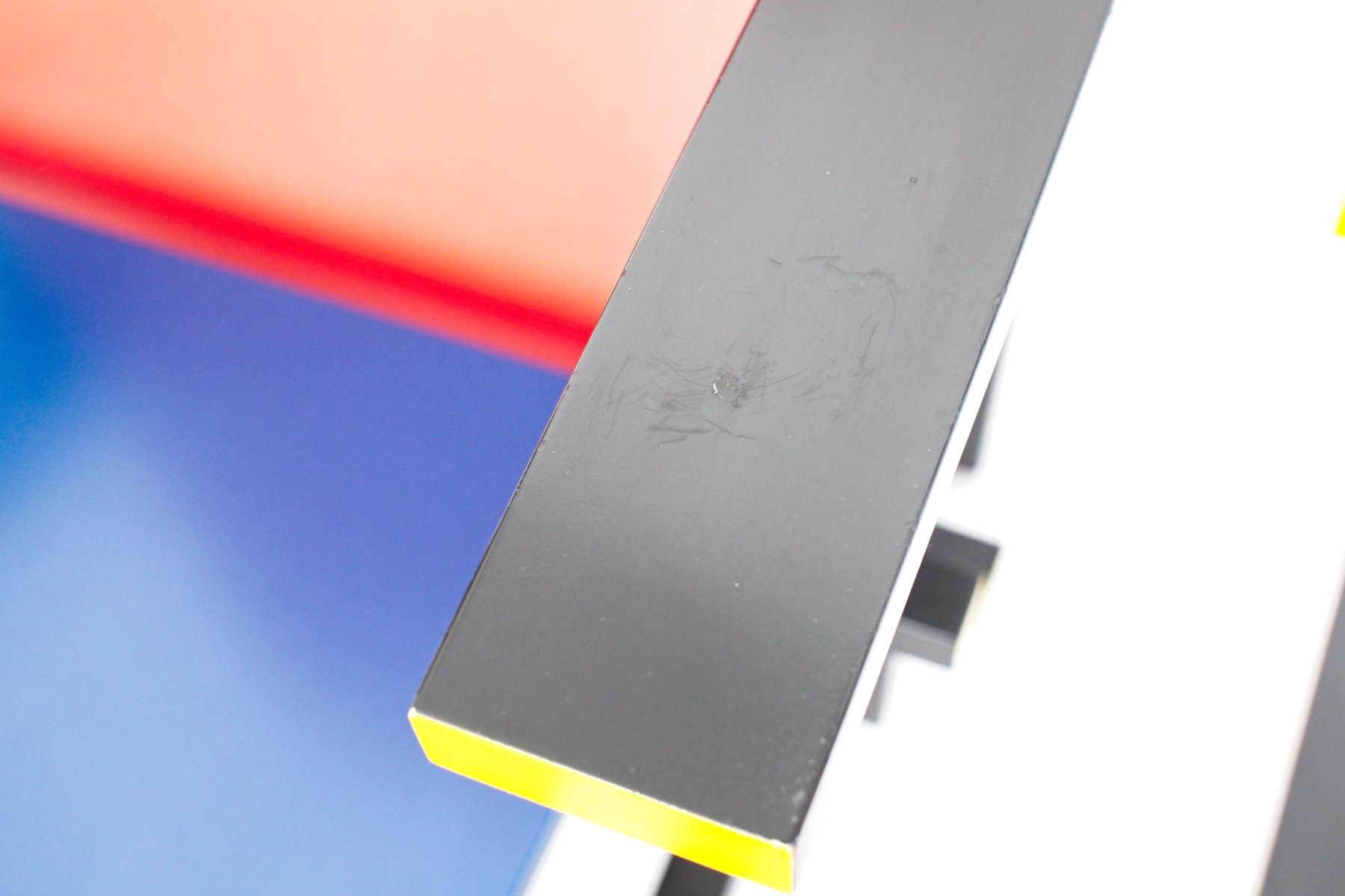 Red Blue Chair & Schroeder Table by Gerrit Rietveld for Cassina, Set of ...