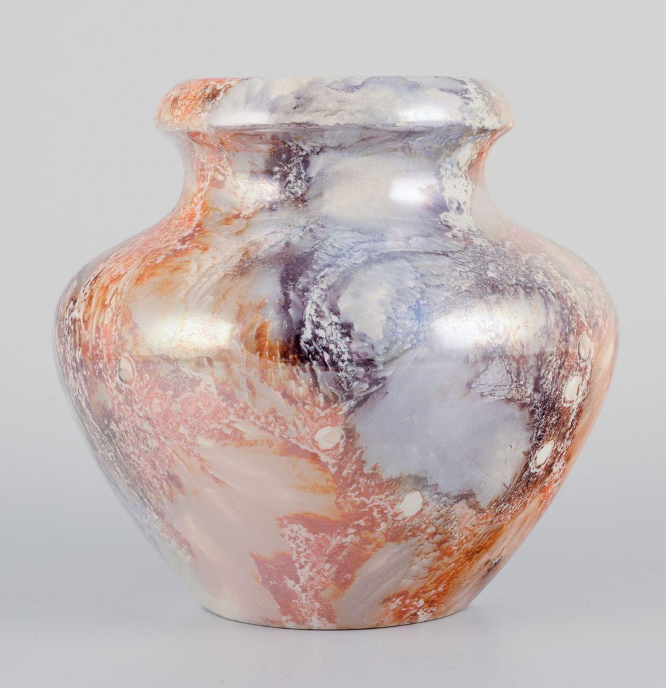 Art Deco Marmor Ceramic Vase Arabia, Finland, 1932 for sale at Pamono