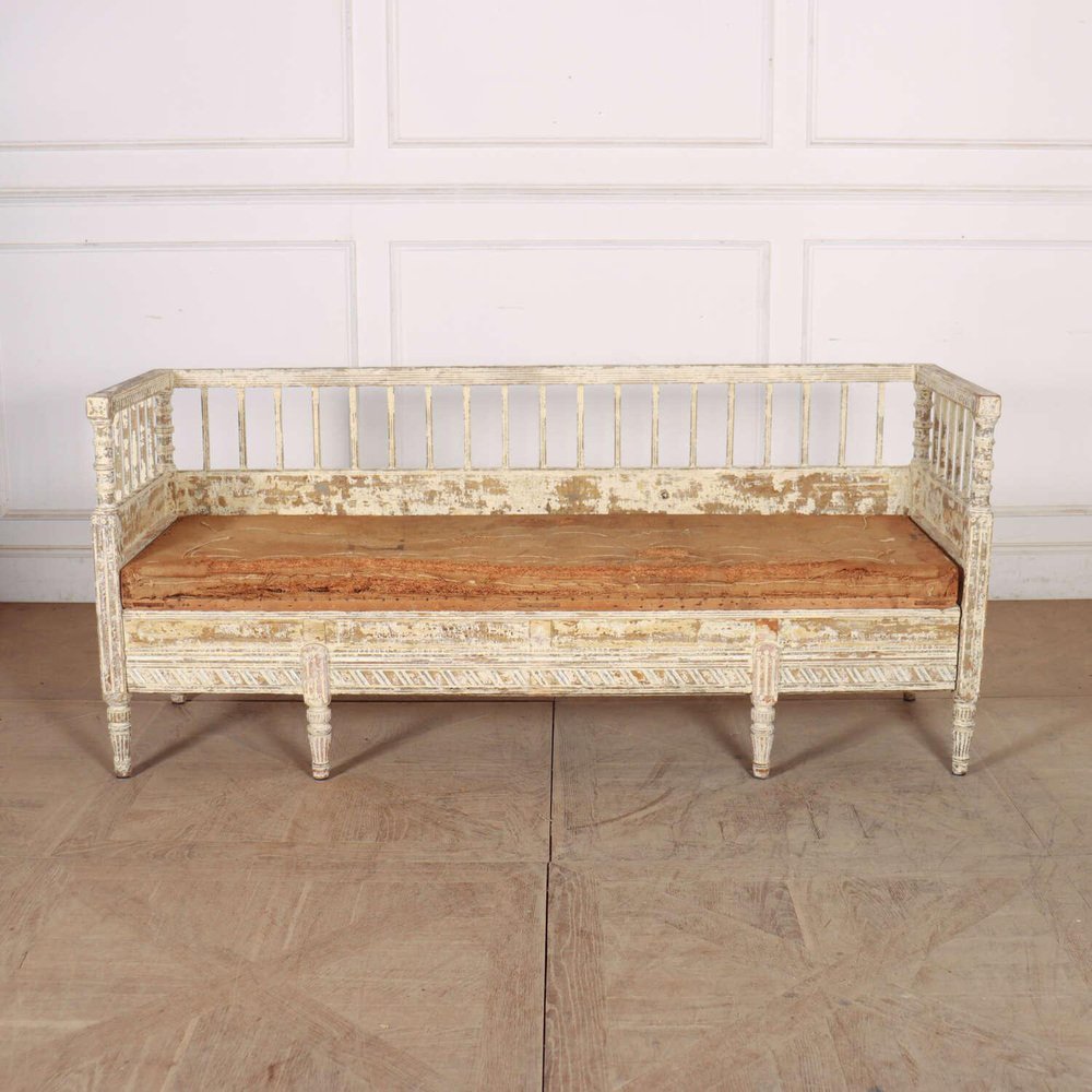 Swedish Painted Settle Bench for sale at Pamono