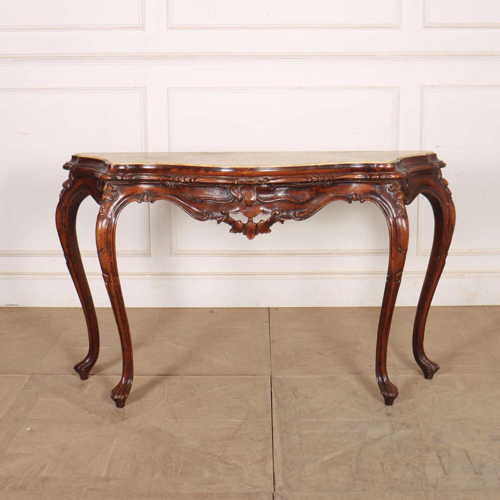 Italian Serpentine Console Table, 1920s for sale at Pamono
