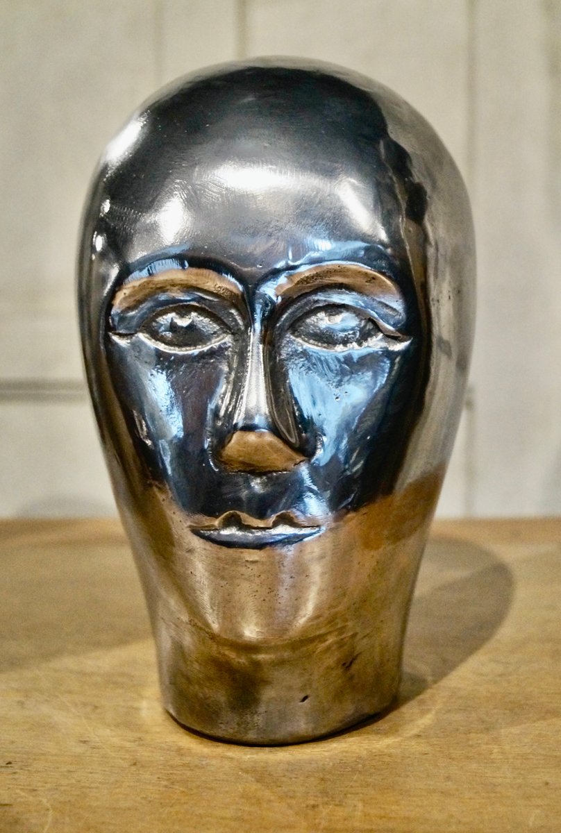 German Milliner Head in Cast Aluminium, 1900s for sale at Pamono