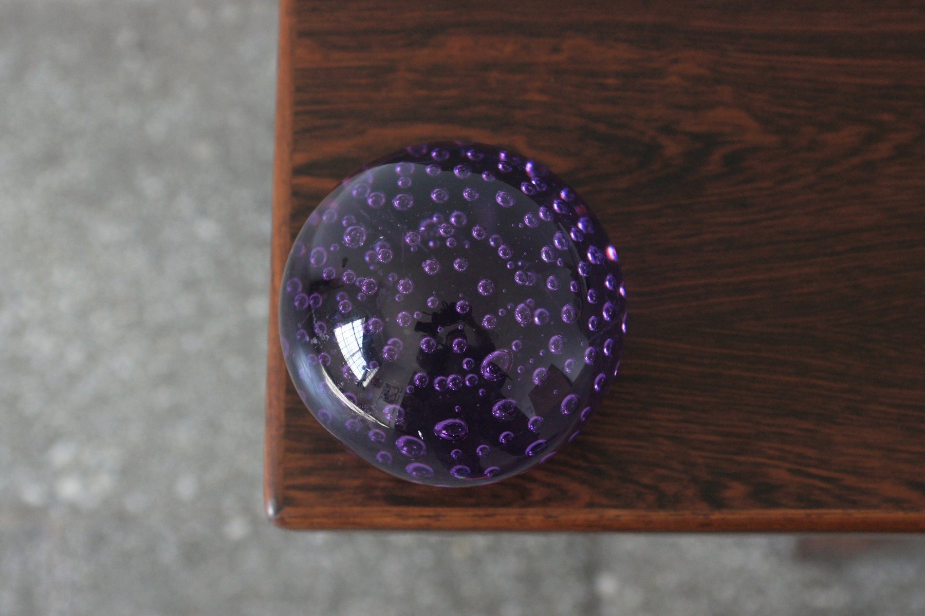 Vintage Italian Purple Paperweight Ball, 1970s for sale at Pamono