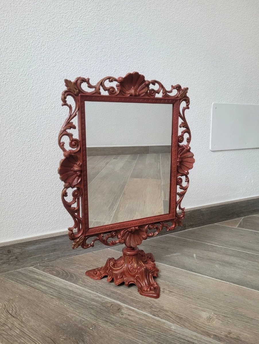 Antique Lacquered Table Mirror for sale at Pamono