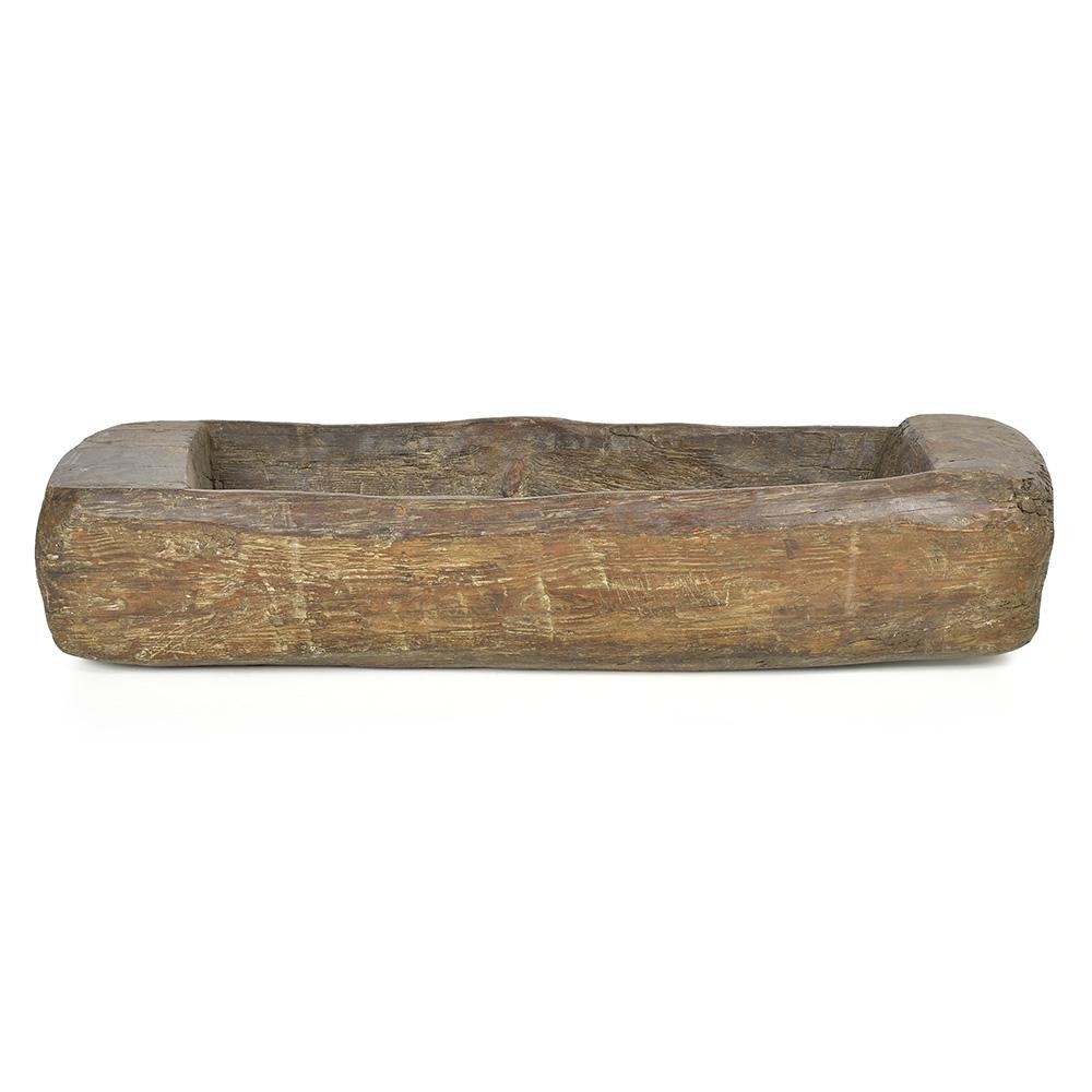 Antique Hand-Carved Solid Wood Trough for sale at Pamono
