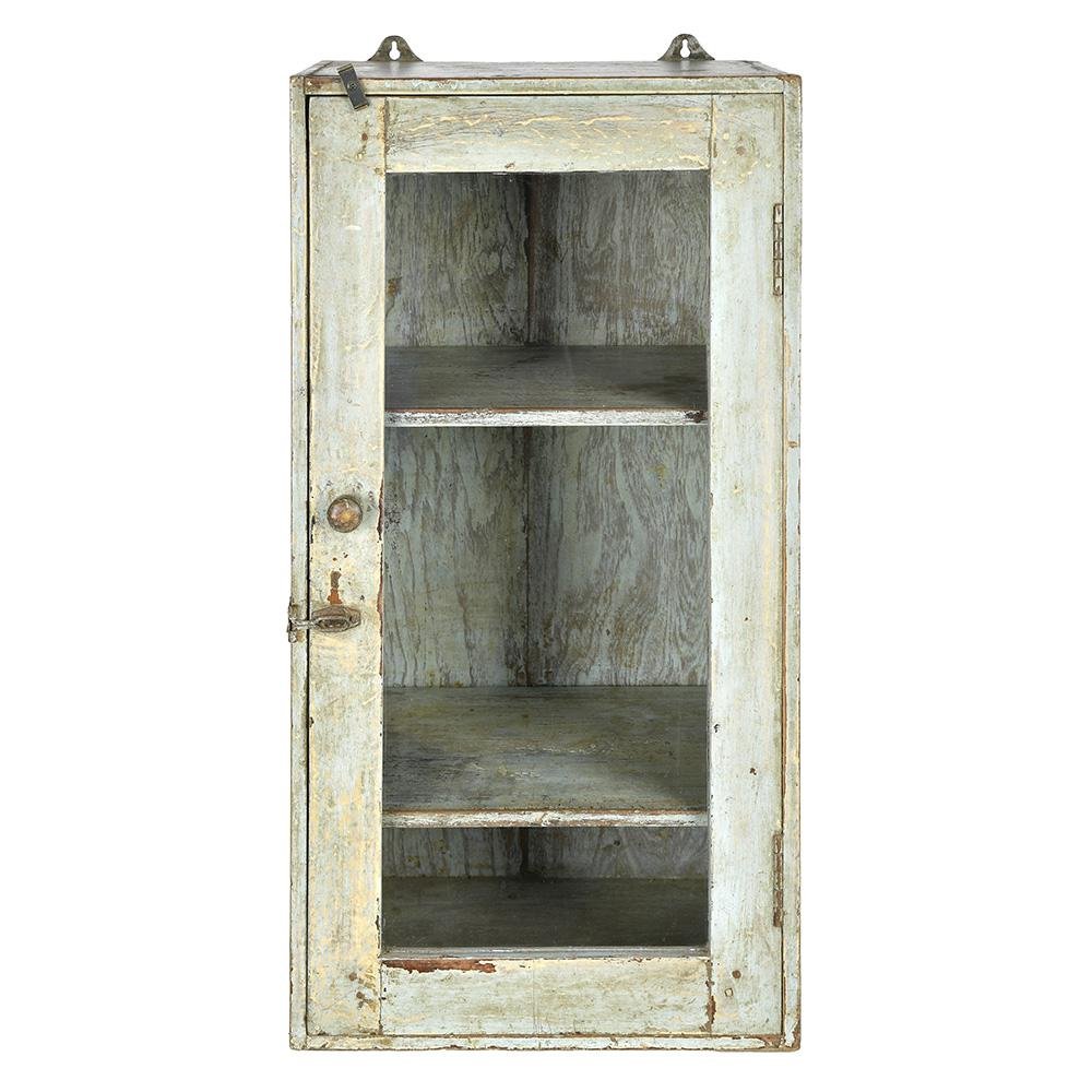 Wall Display Case in Weathered Wood for sale at Pamono