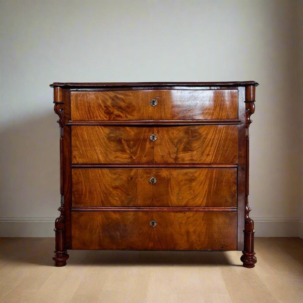 Antique Louis Philippe Chest of Drawers in Mahogany for sale at Pamono
