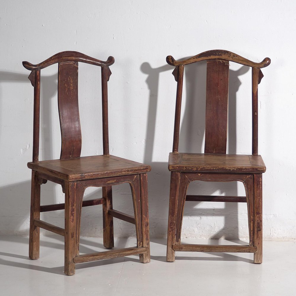 Set of Antique Chinese Chairs, 1900 for sale at Pamono