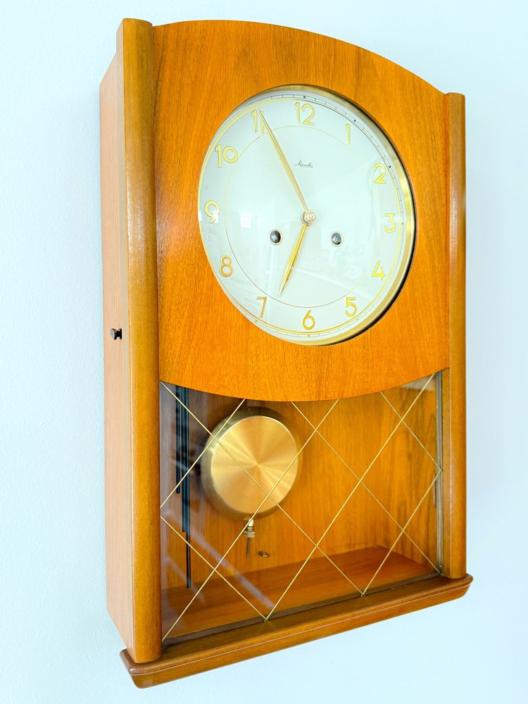 Vintage German Pendulum Wall Clock by Friedrich Mauthe, 1950s for sale ...