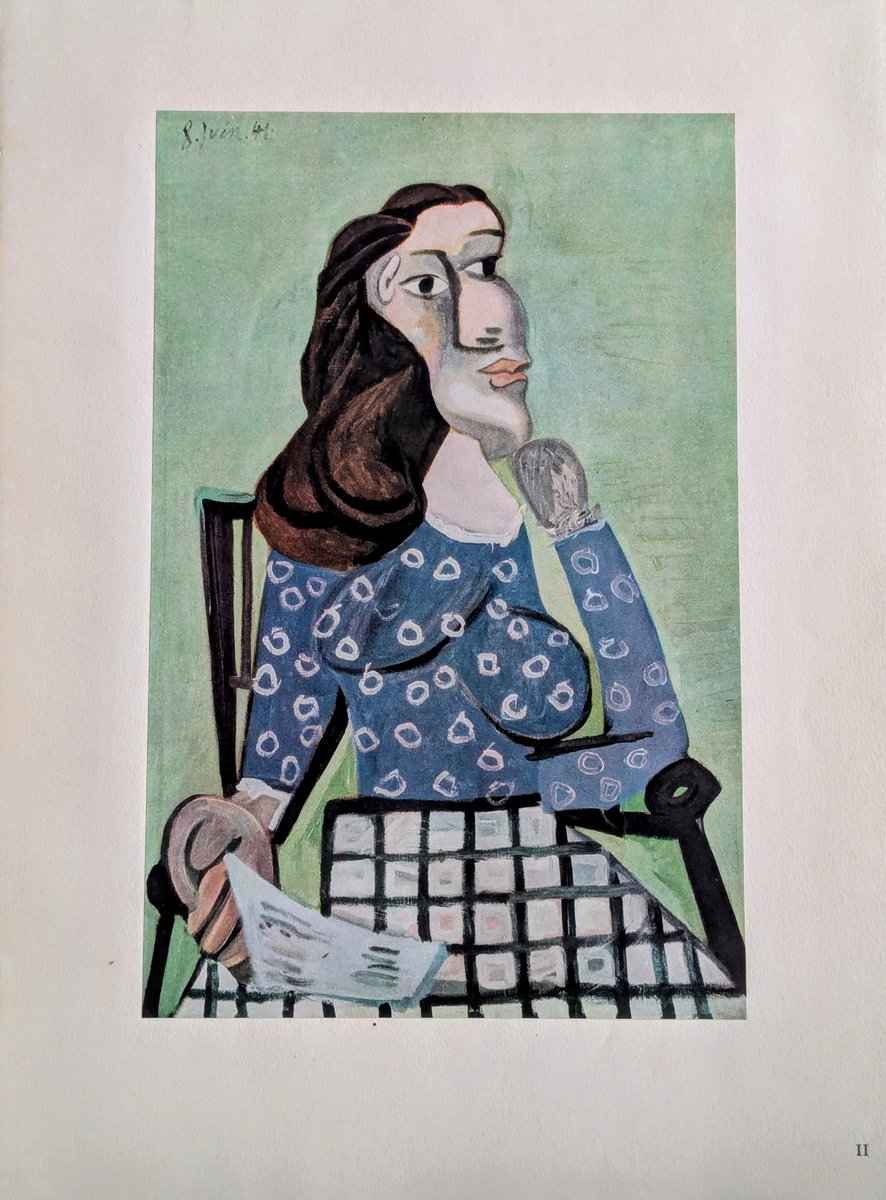 Pablo Picasso, Portrait, Color Offset Lithograph on Pur de Marais Fil ...