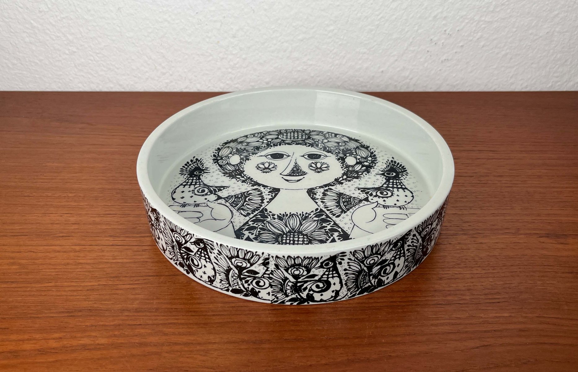 Mid-Century Modern Danish Flora Bowl by Bjørn Wiinblad for Nymölle ...