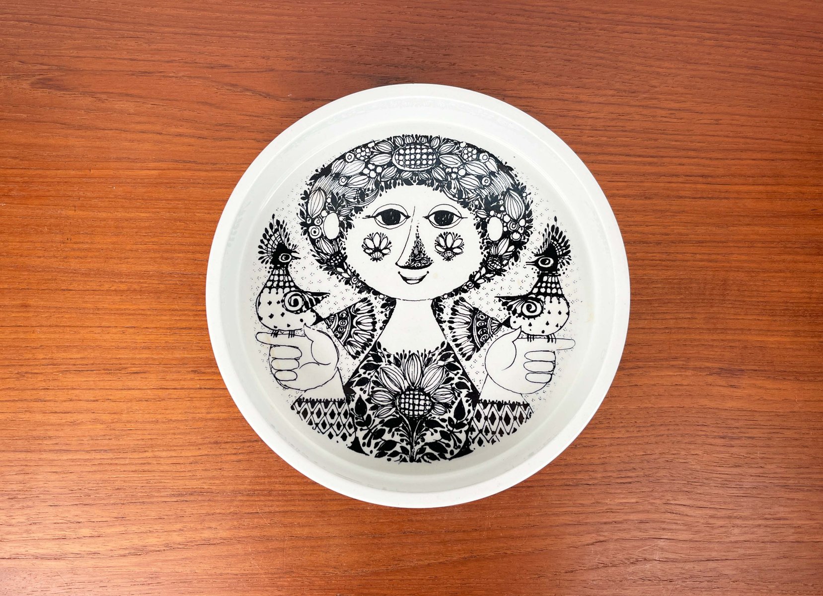 Mid-Century Modern Danish Flora Bowl by Bjørn Wiinblad for Nymölle ...